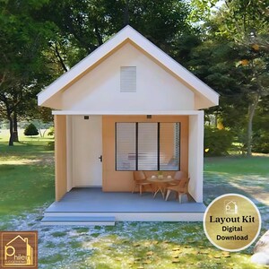 44 Sq Meter Modern 1-bedroom House Plan With Loft (PDF Floor Plan) - Etsy