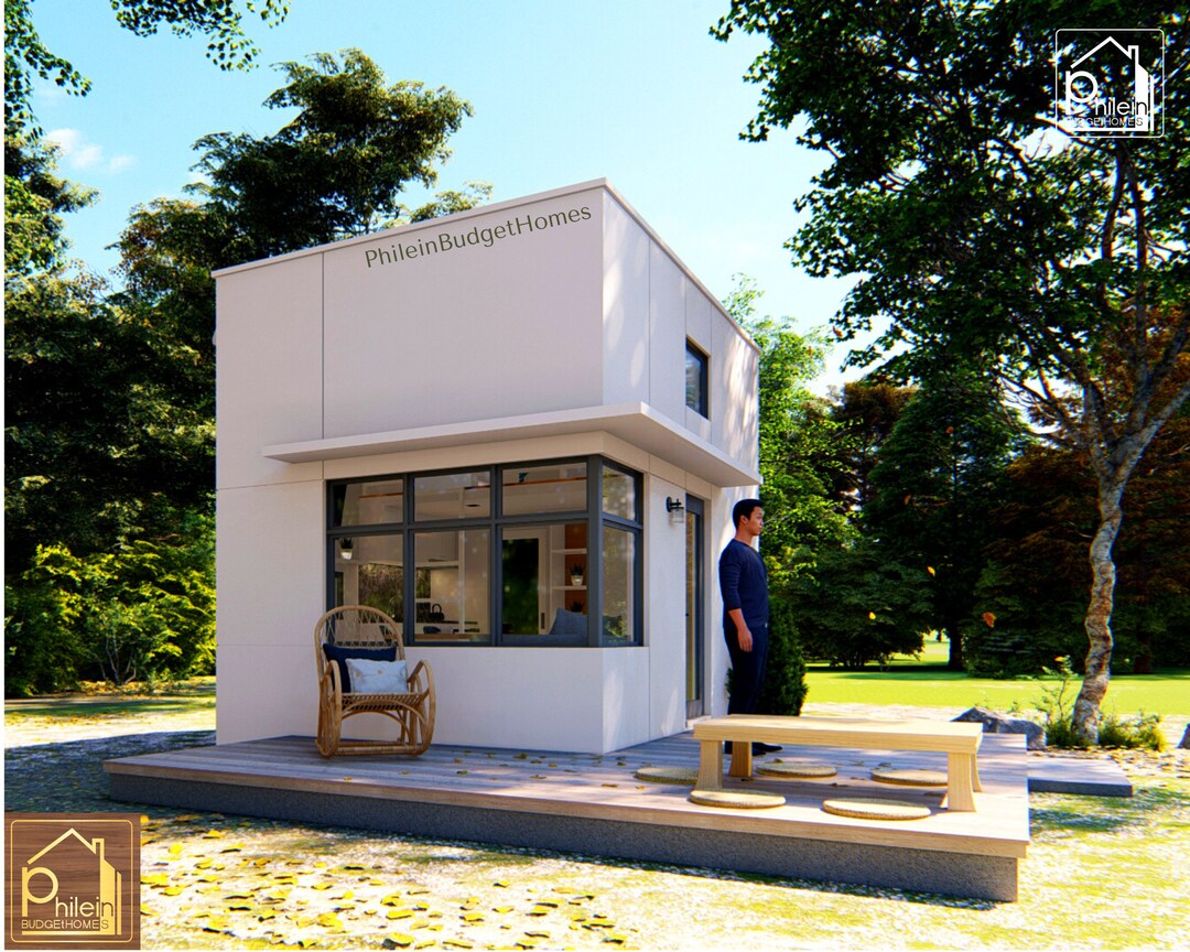 Tiny House Plan With Loft Bedroom and Deck 303 Sq Ft, Basic Floor Plan ...