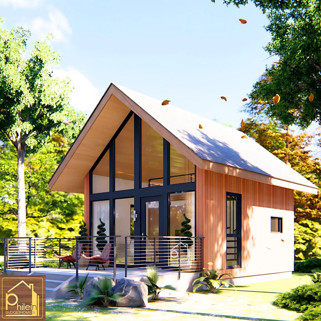 40 Sqm Tiny Farmhouse Plan With Loft Bedroom | PDF Floor Plan ...