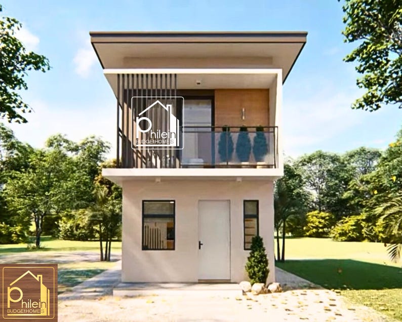 Elegant Urban House Design 60sqm With 3 Bedroom Basic Floor Plan 4 Elevations 2 Sections Digital ...