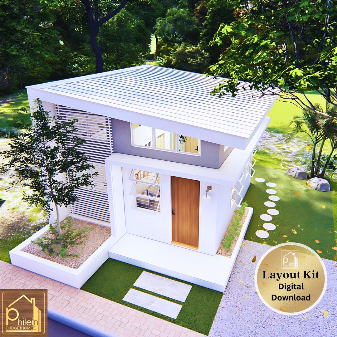 32 Square Meter Tiny House Plan With 1 Bedroom and Loft Bedroom | Basic ...
