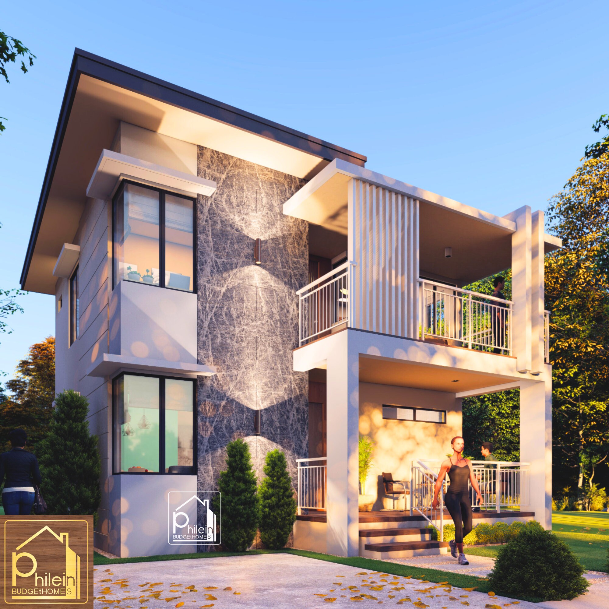 Multi-family House Plan 2 Family 1 House With Porch and Balcony Basic ...