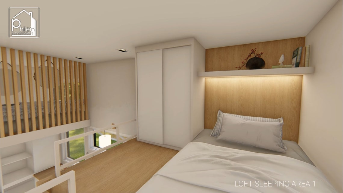 25sqm. Tiny House Plan with Double Loft & Porch Layout Kit - Etsy Canada