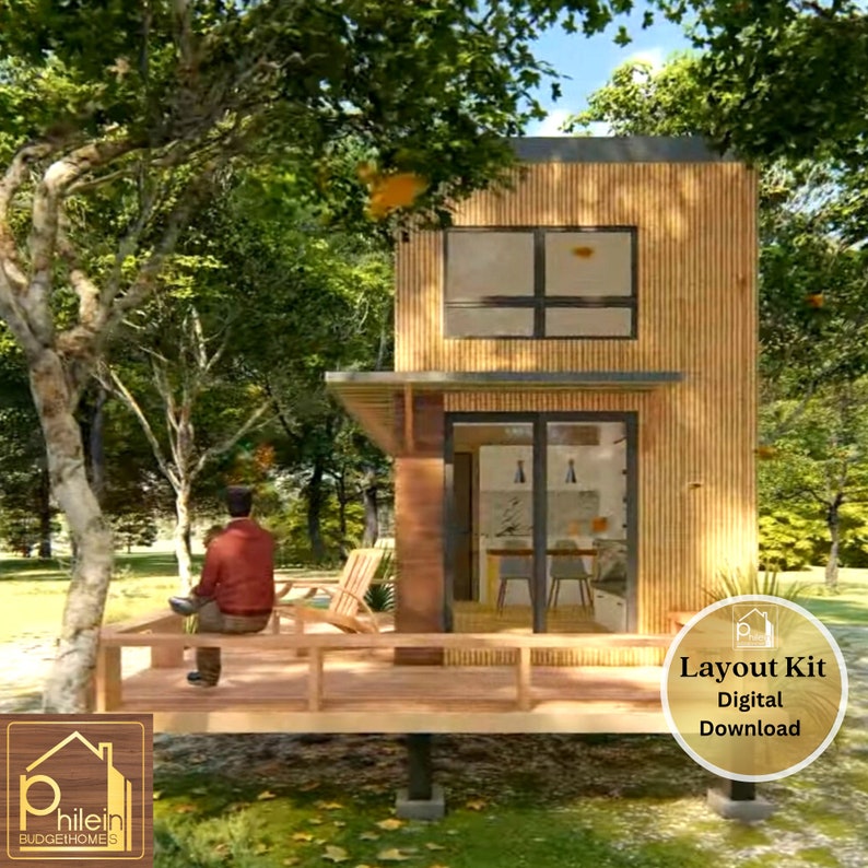 258 Sq. Ft. Tiny House Design 3 X 5.5m Layout Kit basic - Etsy Canada