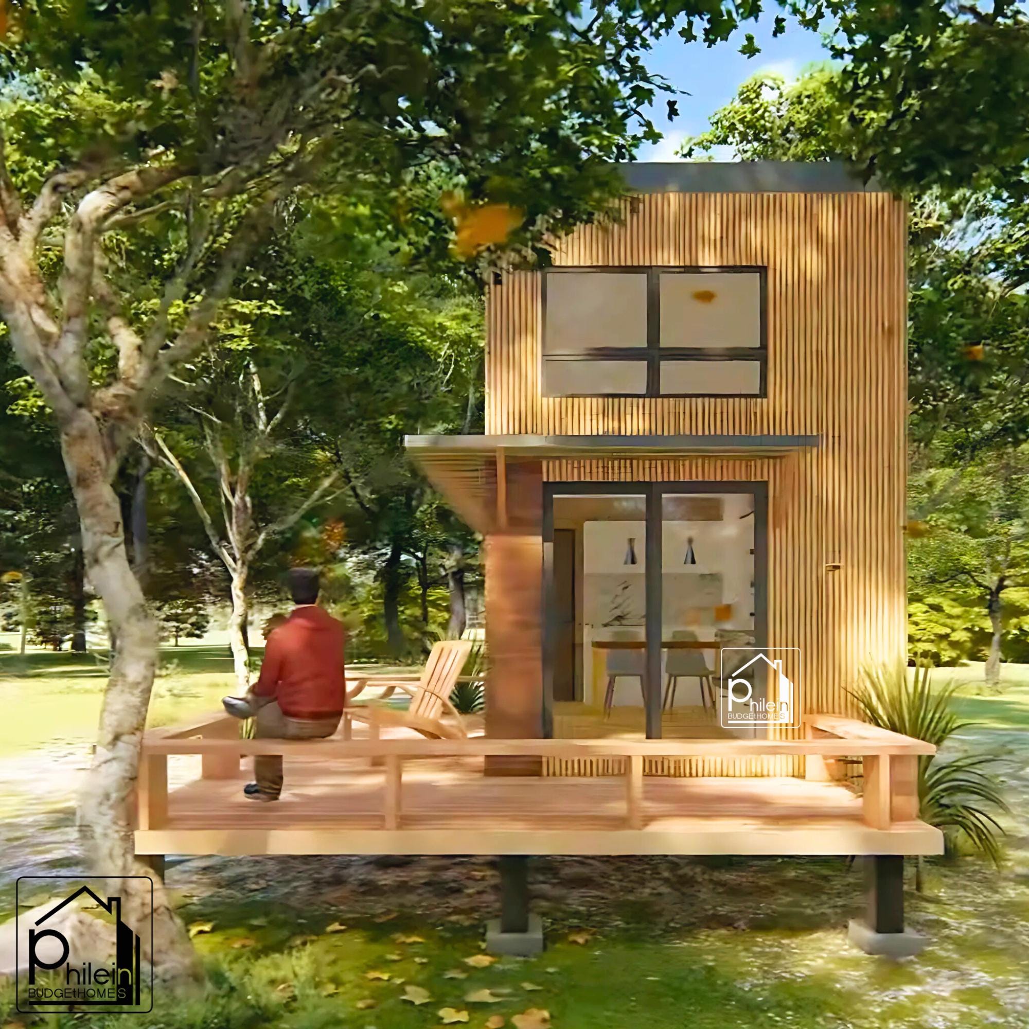 Tiny House Plan 24 Square Meter With Loft Bedroom | Modern Compact ...