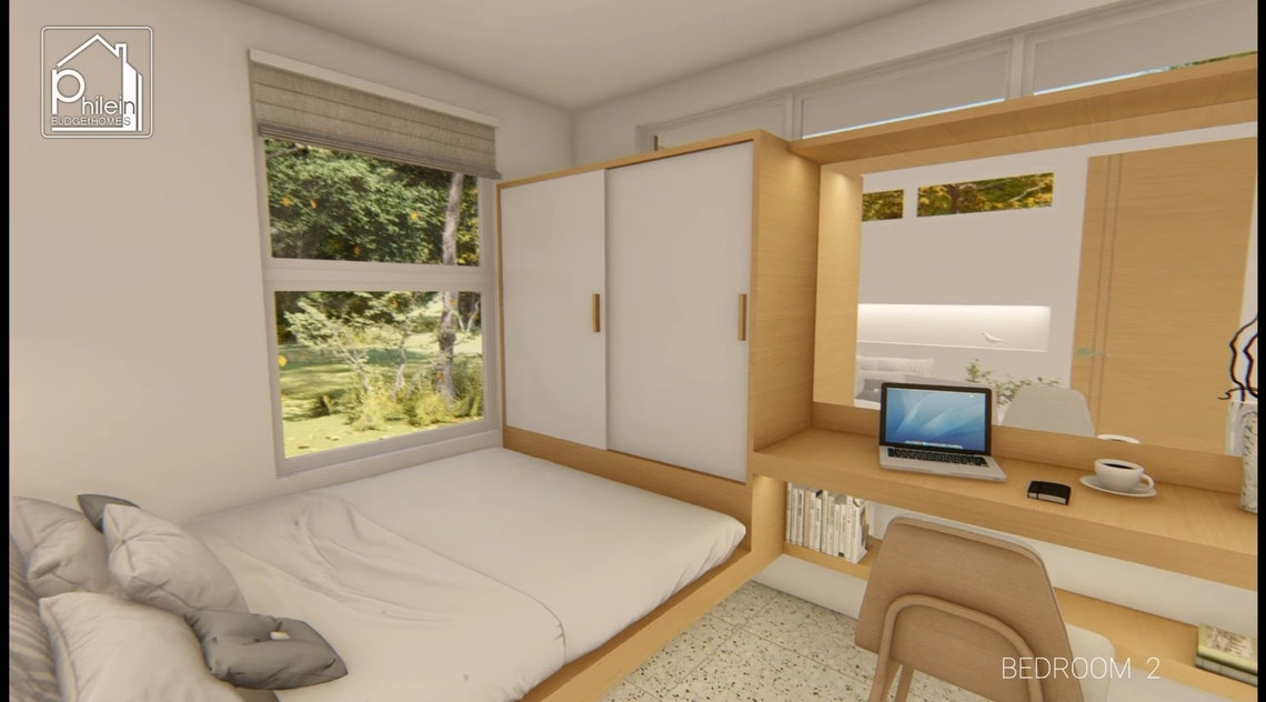 Relaxing 2 Bedroom Small House Design Basic Floor Plan - Etsy