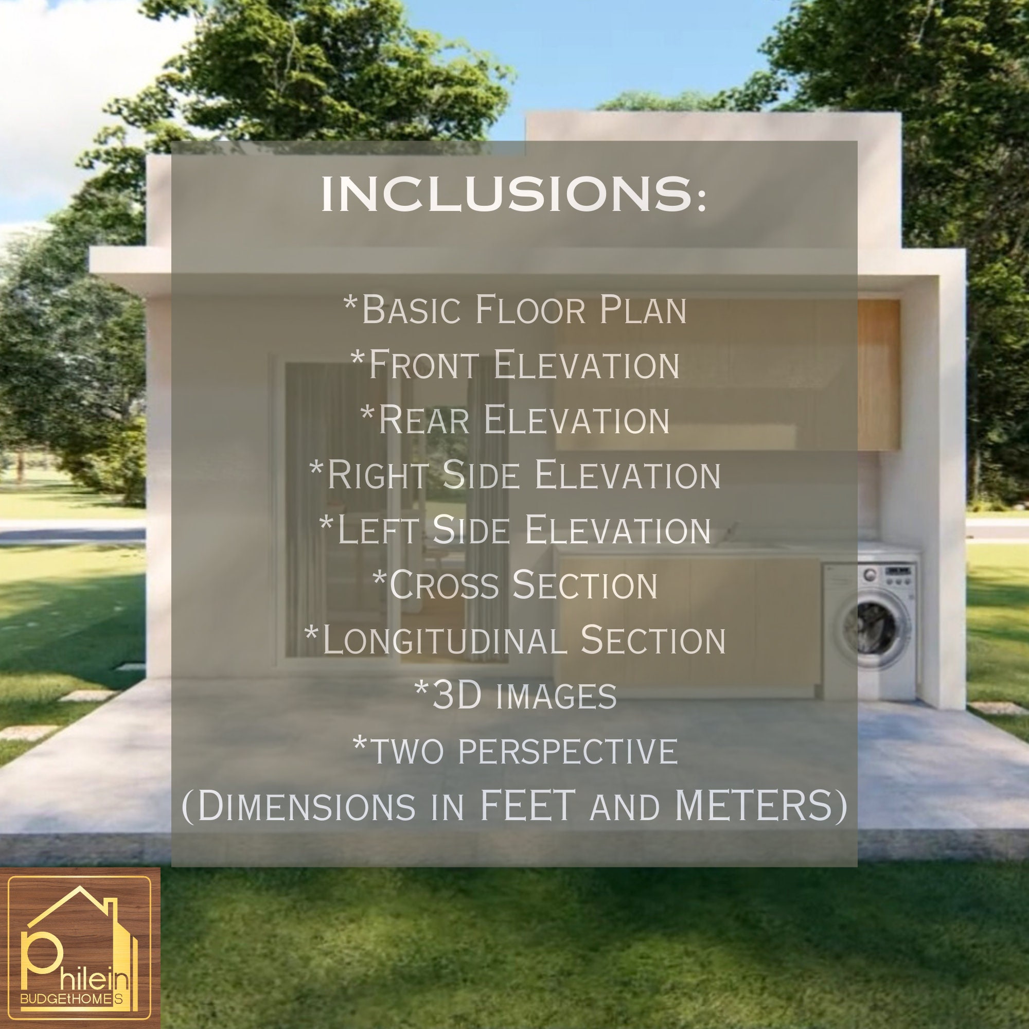 Small Modern Minimalist House 27sqm, 1 Bedroom Small House, Floor Plans ...