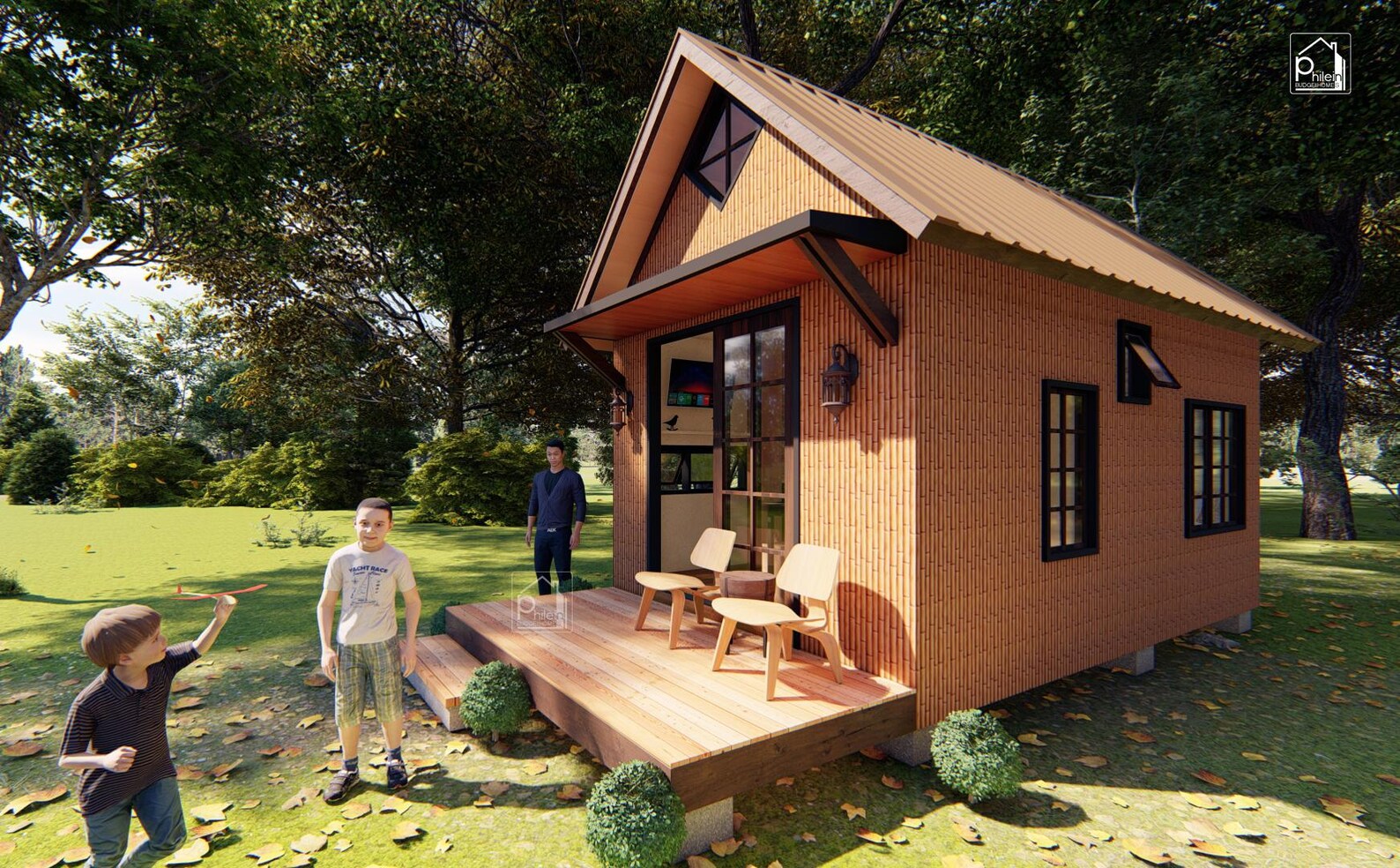 Tiny House Plan 3x6 Meters With 1 Bedroom and Loft Bedroom, Basic Floor ...