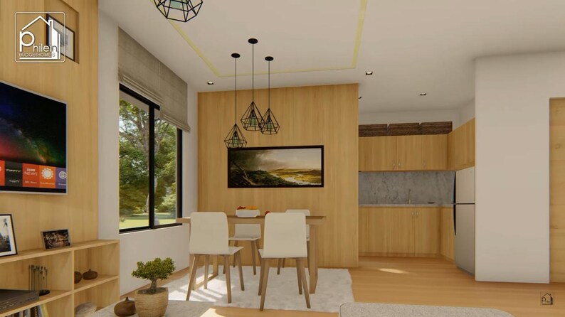 Small House Plan: 45 Sq Meters, 2 Bedrooms, Roof Deck (digital Download ...