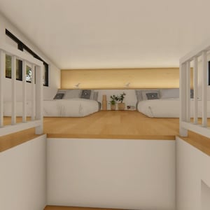 Minimalist Tiny House Plan – 3 Beds With Open Deck – 452 Sq Ft Floor ...