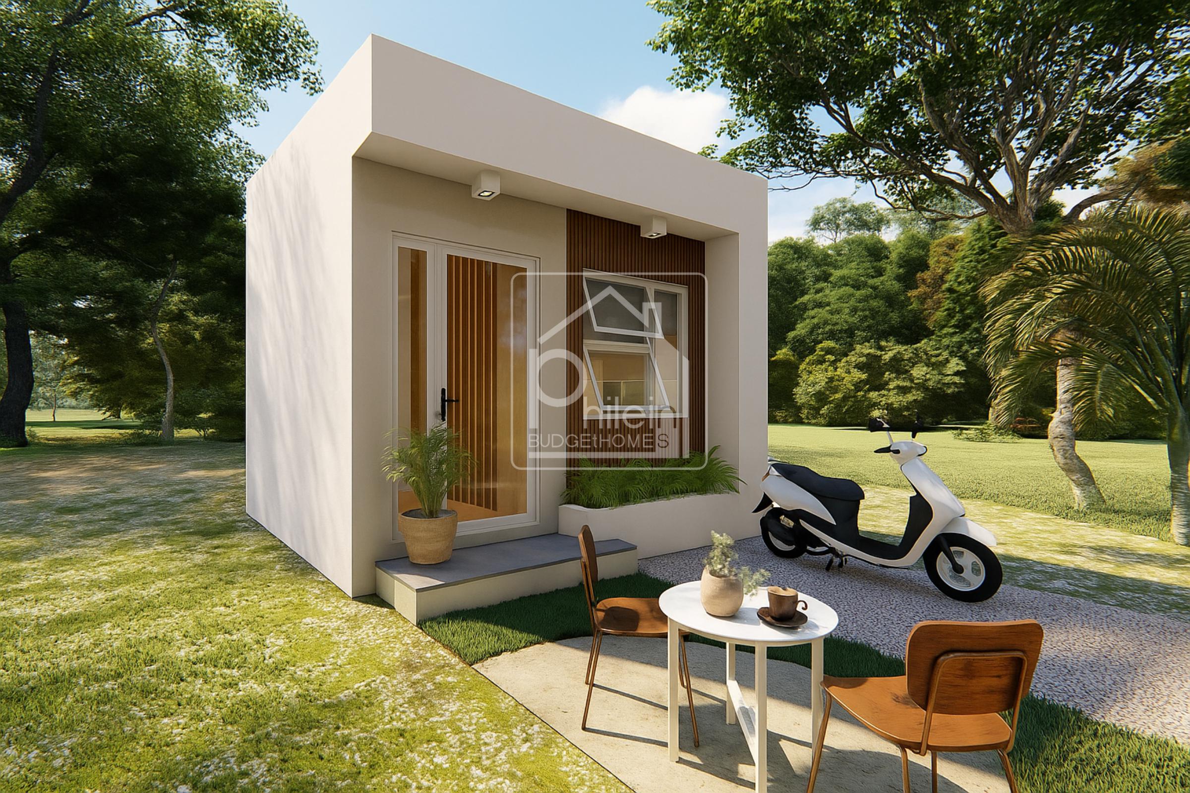 172 Sq Feet Tiny House Plan 1 Bedroom - Floor Plan, Elevations ...