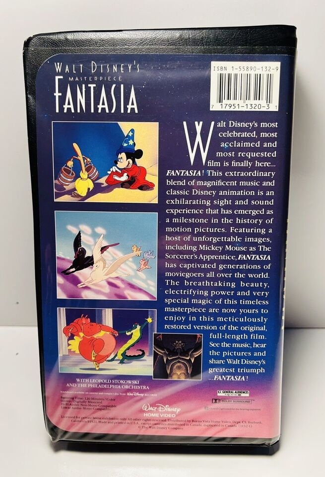 Fantasia Disney VHS Tape - Etsy