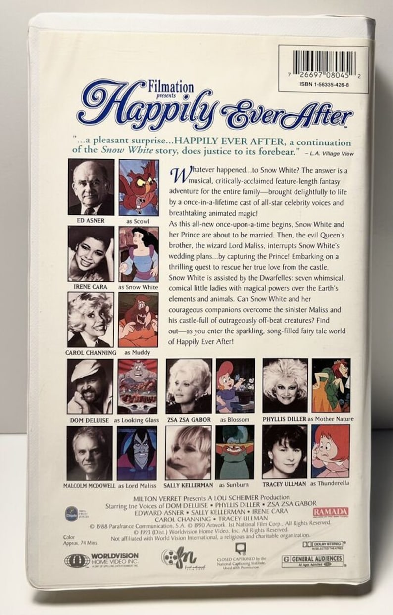 Happily Ever After VHS Tape - Etsy