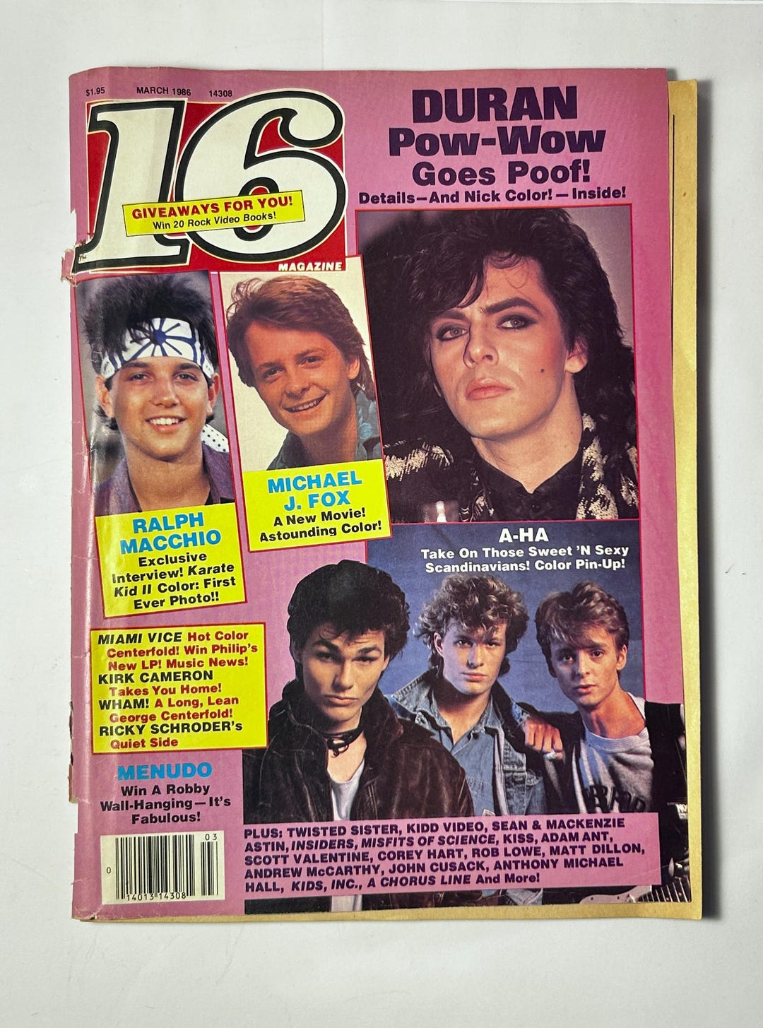 16 Magazine March 1986 – Ralph Macchio, Michael J. Fox, A-HA, Wham! - Etsy