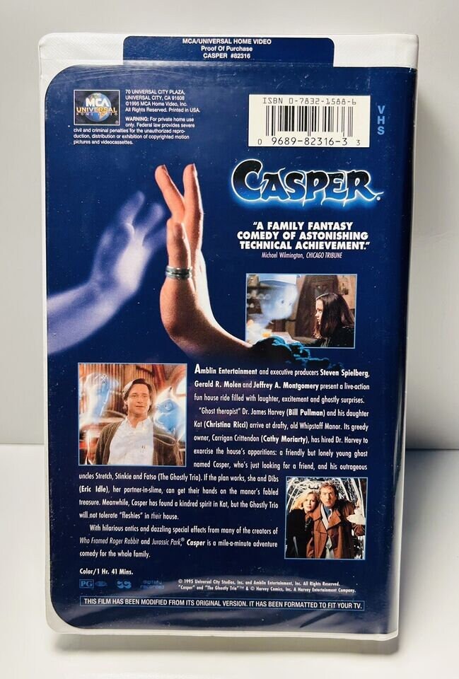 Casper VHS Tape - Etsy