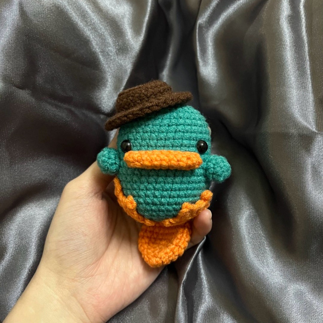 Crochet Perry the Platypus Keychain, Stuffed Animal, Perry the Platypus ...