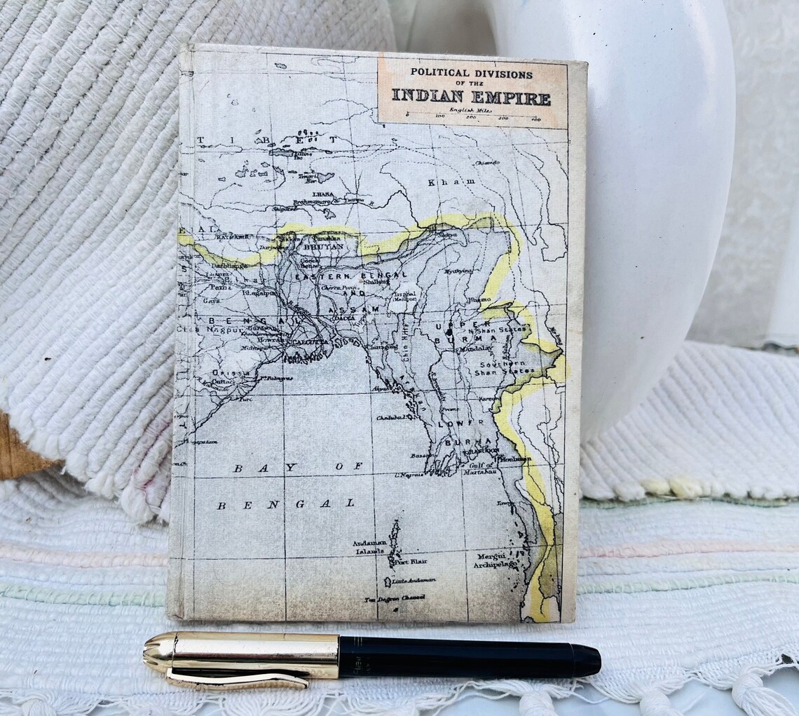 Ancient Indian Map Diary - Etsy
