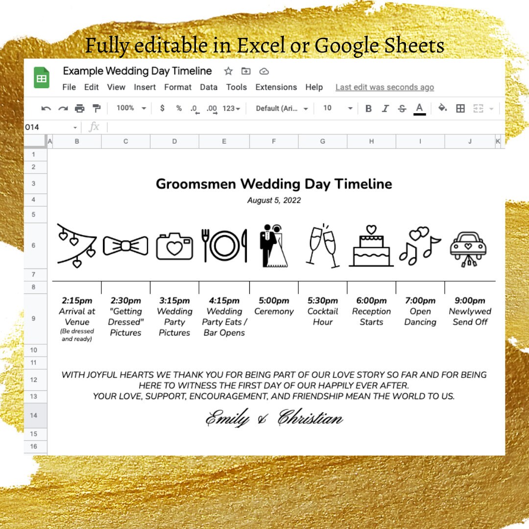 Editable Wedding Timeline Templates | Wedding Planning | Wedding ...