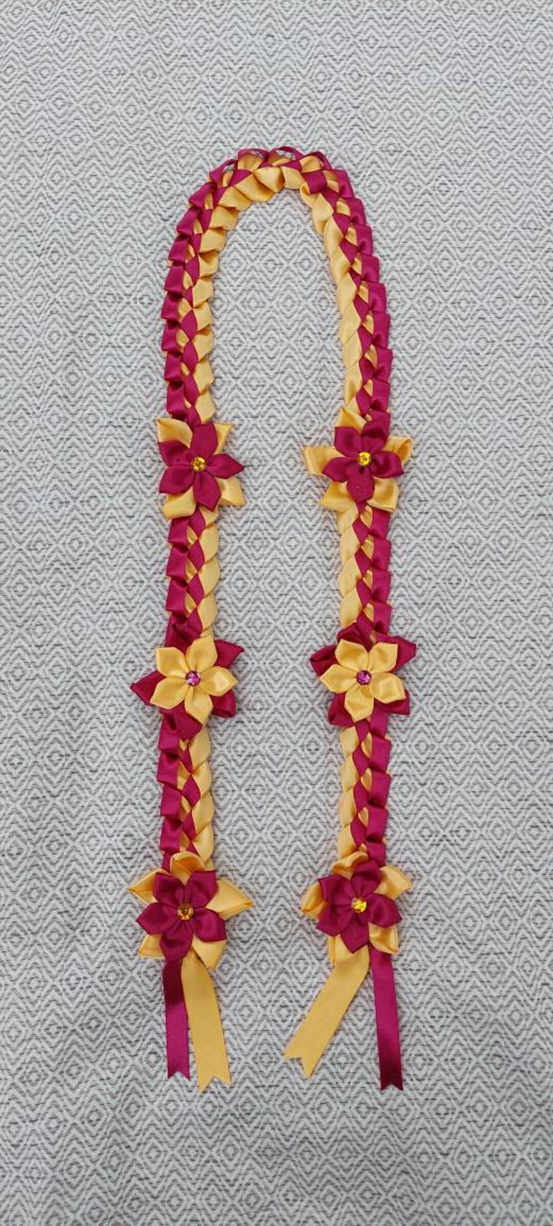 Graduation Lei in Gold and Maroon (burgundy, Wine) - Etsy