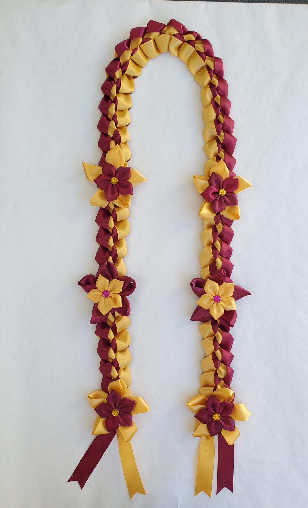 Graduation Lei in Gold and Maroon (burgundy, Wine) - Etsy