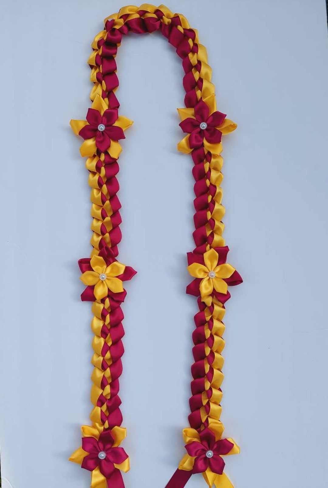 Graduation Lei in Gold and Maroon burgundy, Wine - Etsy