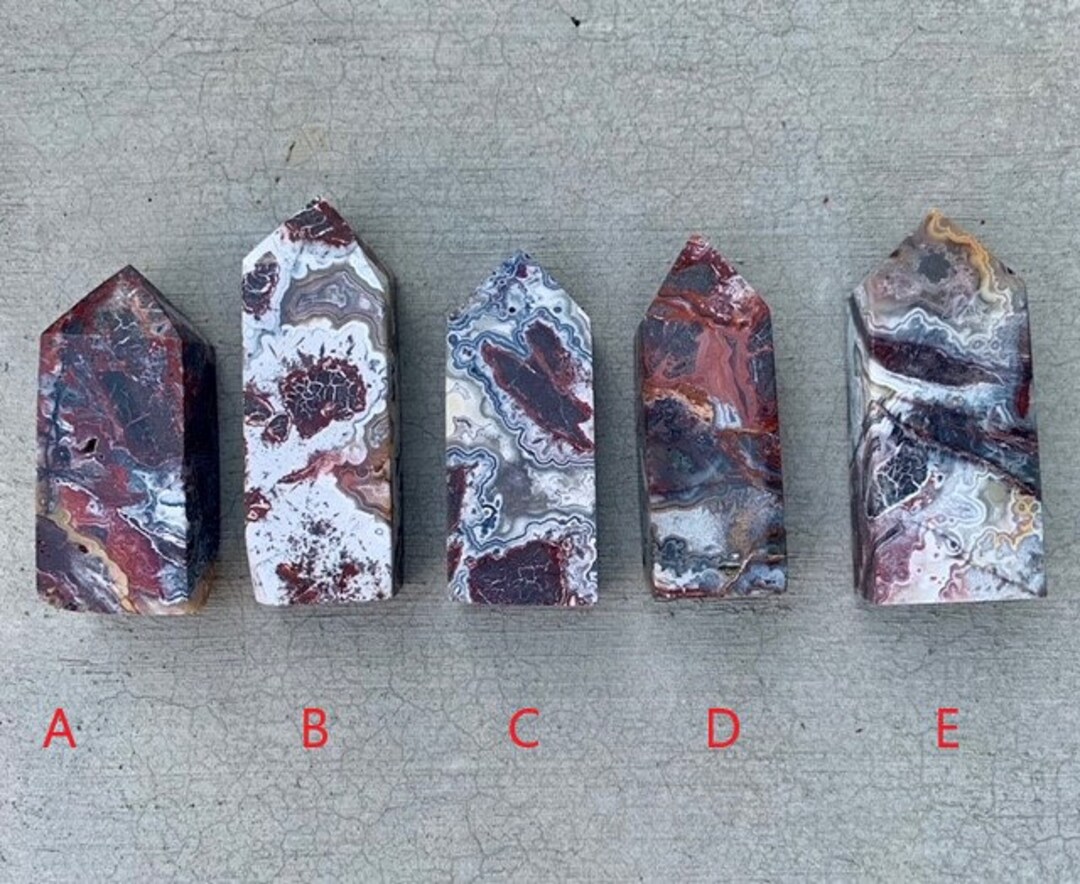 Mexican Agate Towers Points High Quality, Red, Crazy Lace, Druzy - Etsy