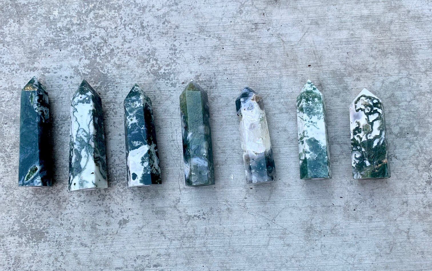 Gorgeous Moss Agate Towers With Druzy - Etsy