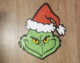 Grinch Face Cutout - Etsy