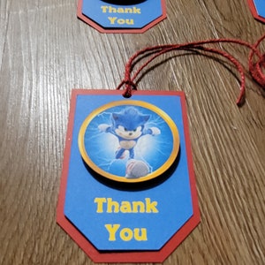 Sonic Party ,sonic Banner, Sonic Cupcake Toppers, Sonic Thank You Tags ...