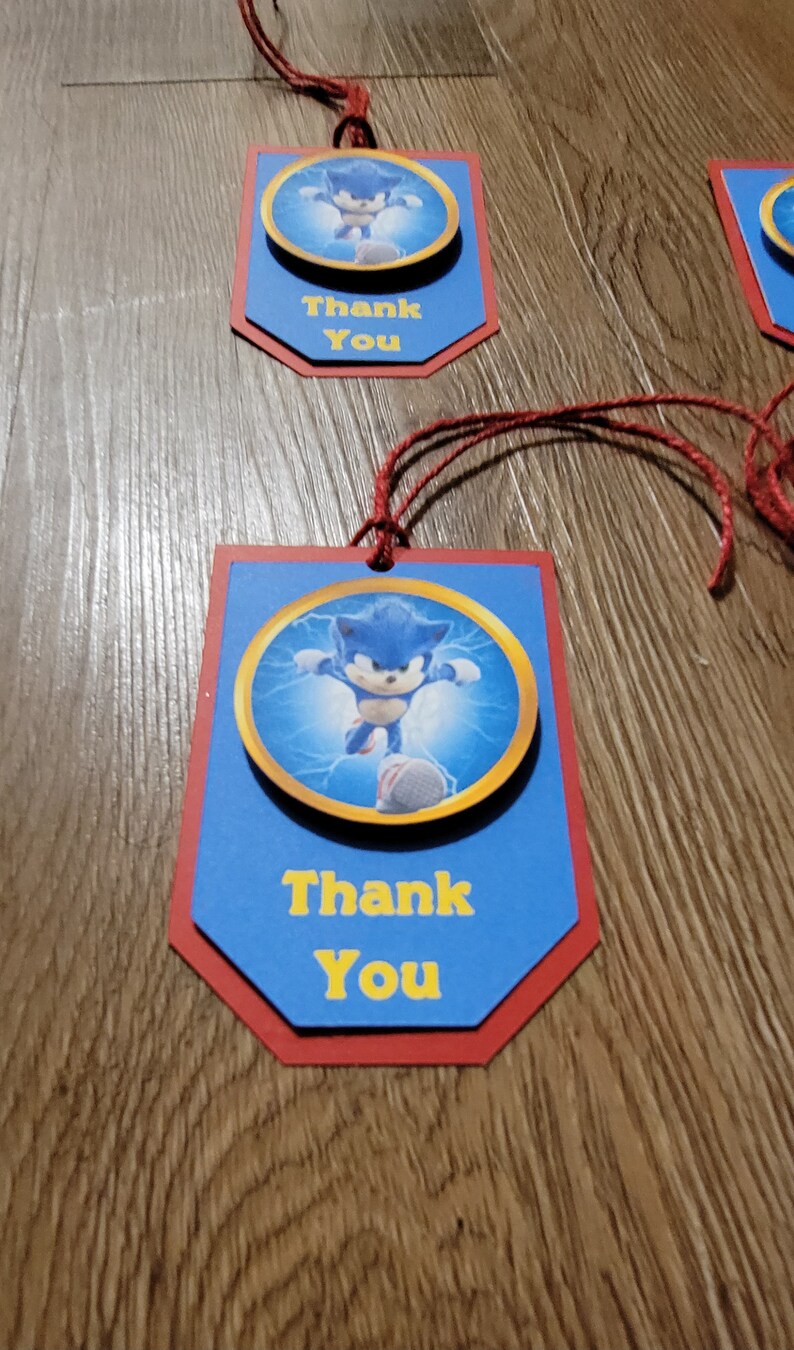 Sonic Party sonic Banner Sonic Cupcake Toppers Sonic Thank - Etsy
