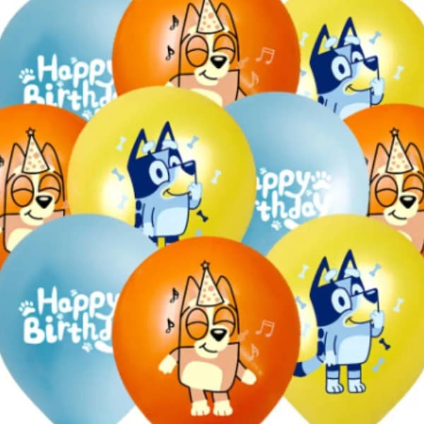 Bluey Balloons Birthday - Etsy
