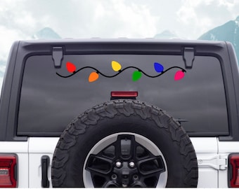 Retro Christmas Light Decal Kit for Your Car Holiday / Christmas Vinyl ...