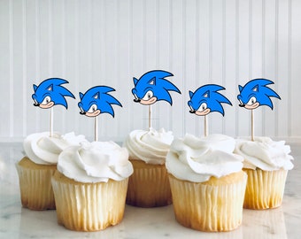 Sonic Cupcake Toppers, Cupcake Wrappers, Sonic Birthday - Etsy