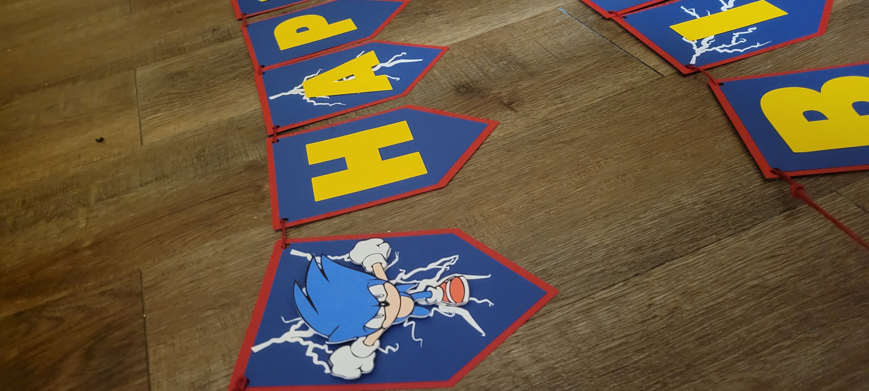 Sonic Party sonic Banner Sonic Cupcake Toppers Sonic Thank - Etsy