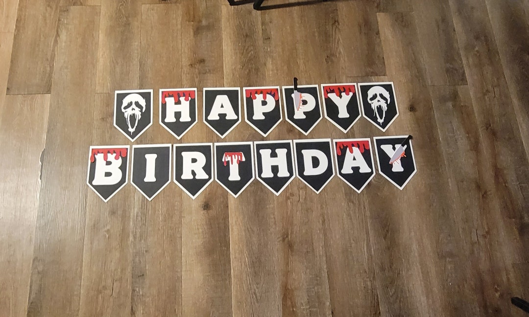 Scream Banner,ghost Face Banner,scream Birthday - Etsy