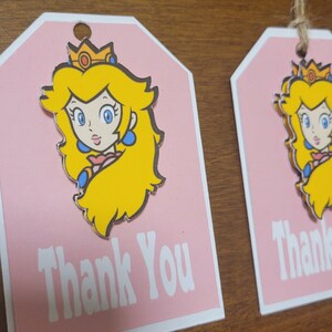 Princess Peach Thank You Tags - Etsy