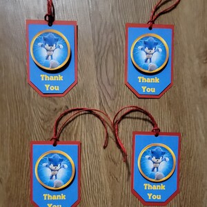 Sonic Party ,sonic Banner, Sonic Cupcake Toppers, Sonic Thank You Tags ...
