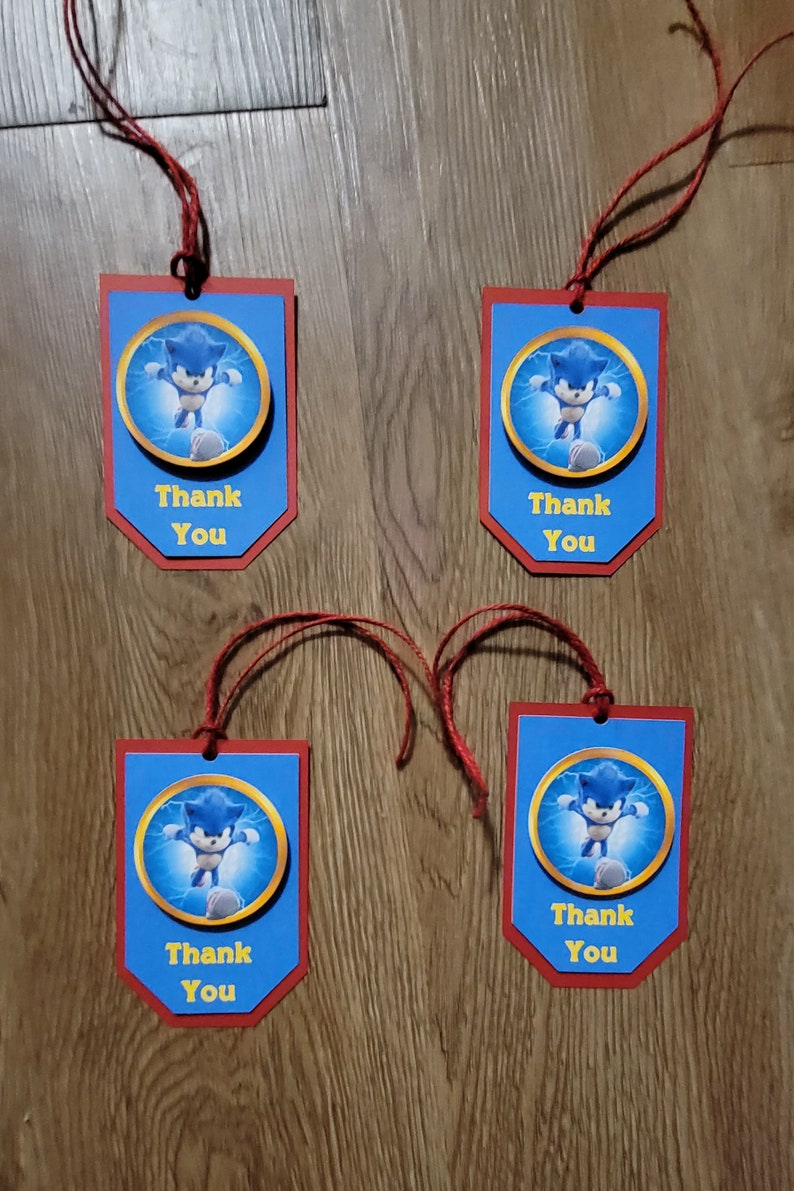 Sonic Party sonic Banner Sonic Cupcake Toppers Sonic Thank - Etsy