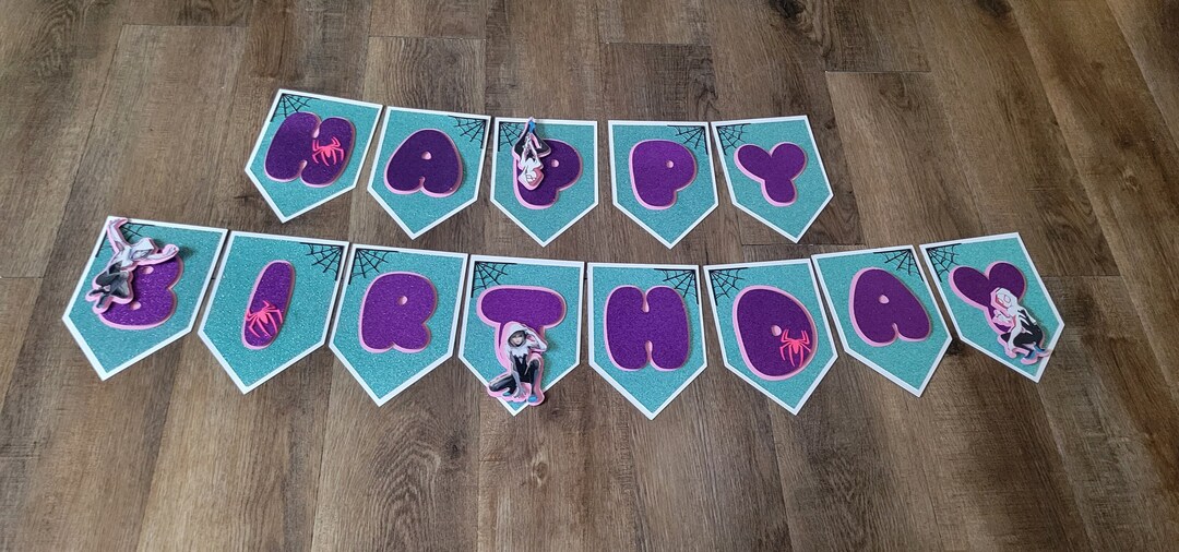 Gwen Happy Birthday Banner - Etsy