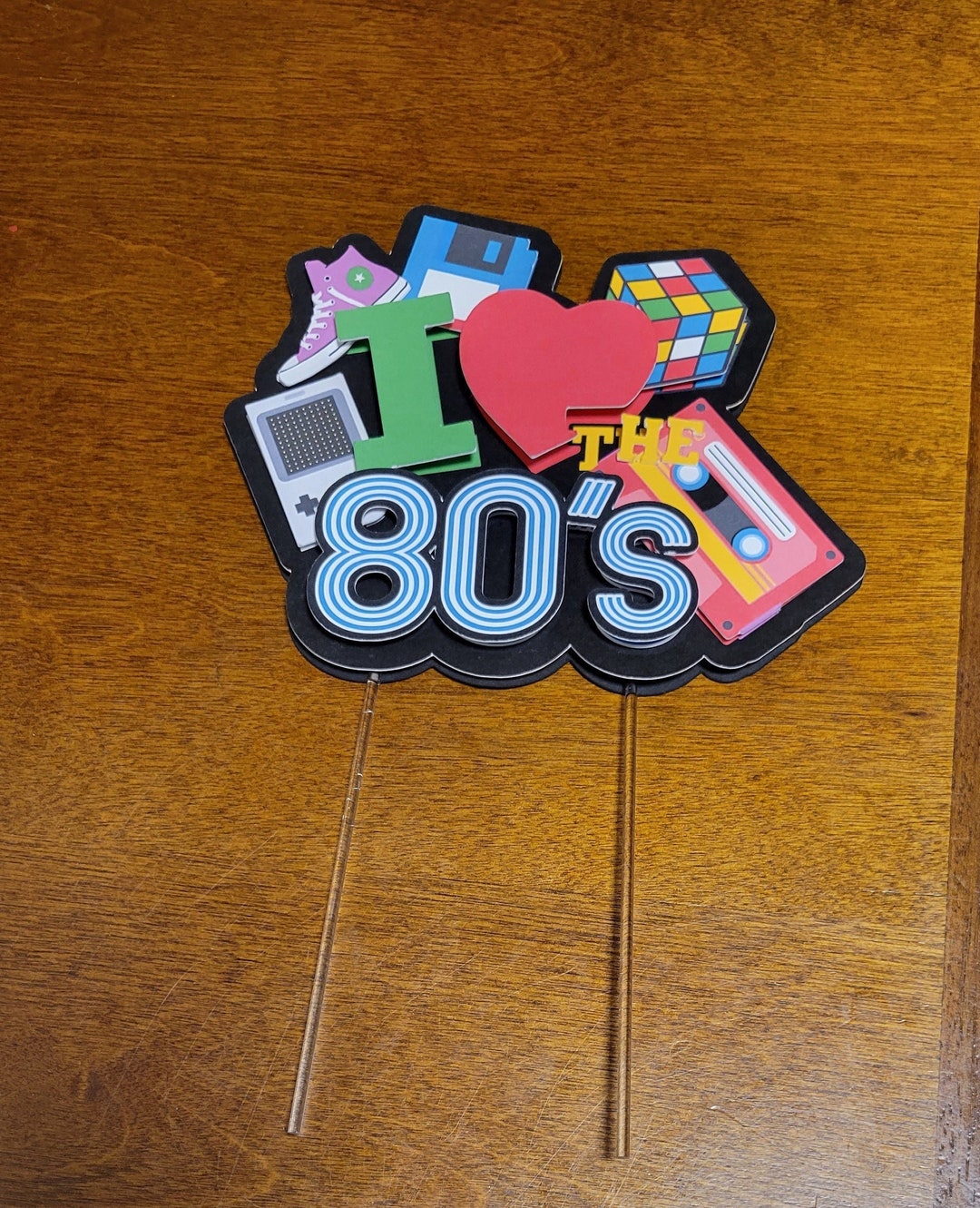 80s Cake Topper, 80 Confetti - Etsy