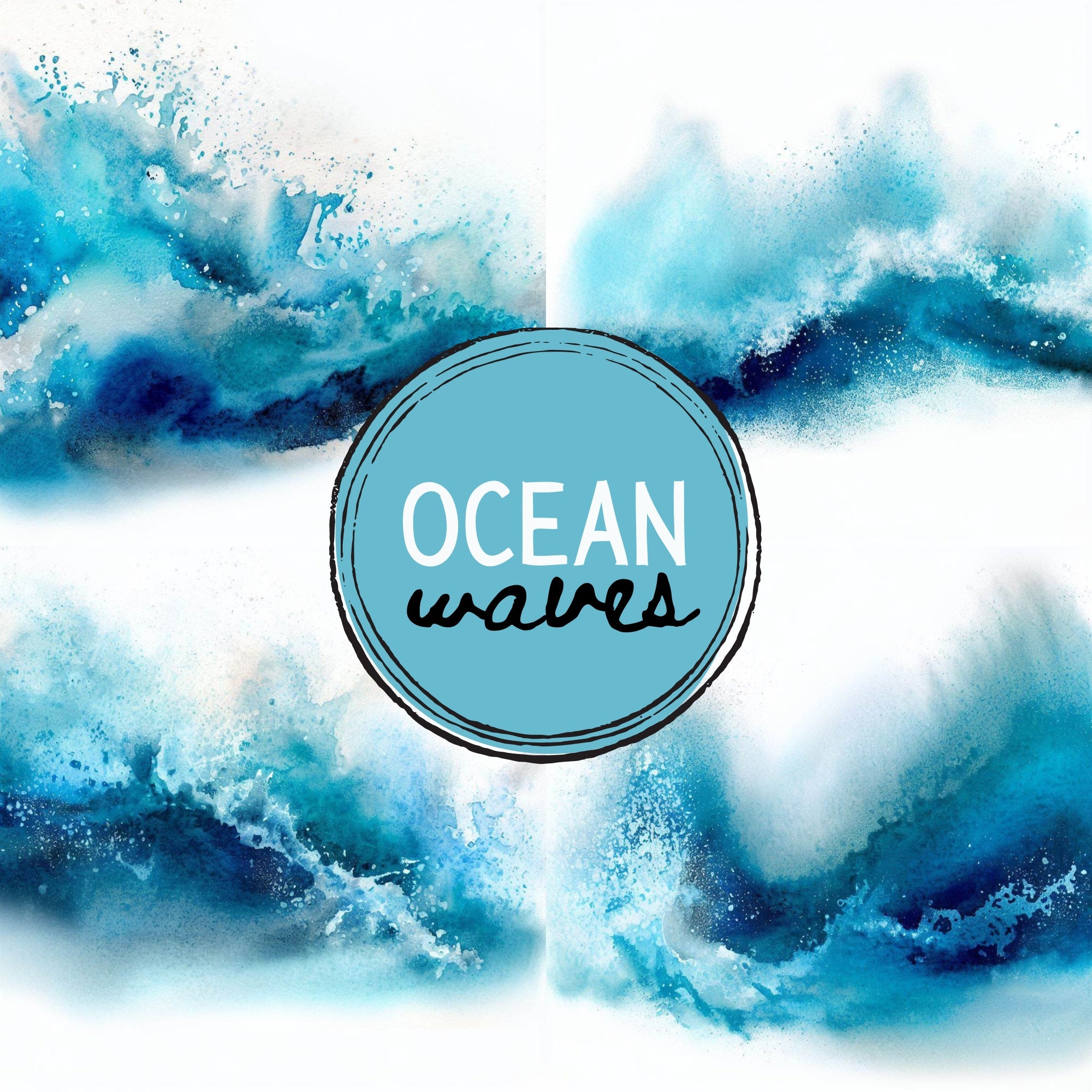 Commercial Use Abstract Ocean Waves, Ocean Waves Art, Ocean Water Wall ...