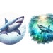 Commercial Use Shark Clipart, Shark Art, Sea Creatures Printable Pngs ...