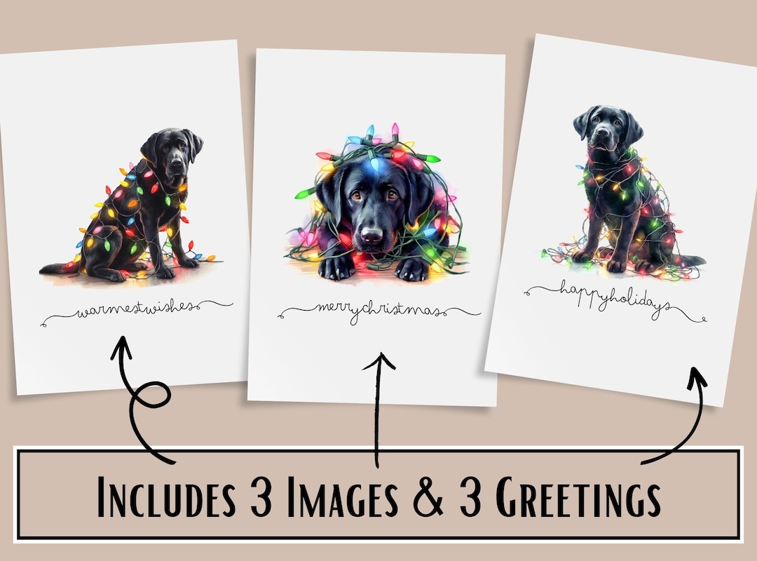 Commercial Use Black Labrador Christmas, Dog Funny Clipart, Black ...