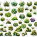 Commercial Use Moss Art, Watercolor Moss Rocks Clipart, Mossy Rocks ...