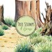 Watercolor Tree Stump Clipart: Grass PNG Bundle (commercial Use) - Etsy