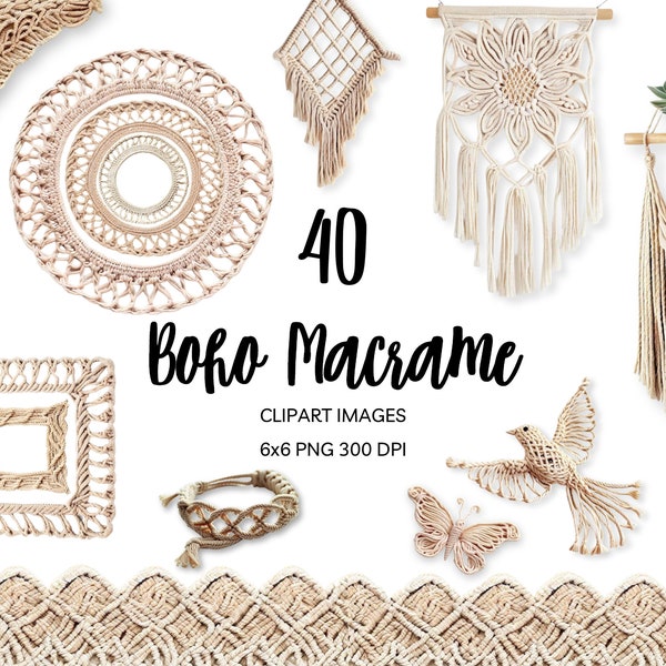 Macrame Clipart - Etsy
