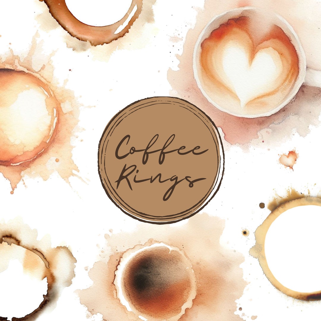 Commercial Use Coffee Rings Clipart, Coffee Stains Clipart, Coffee Spills Clipart, Coffee Stains ...