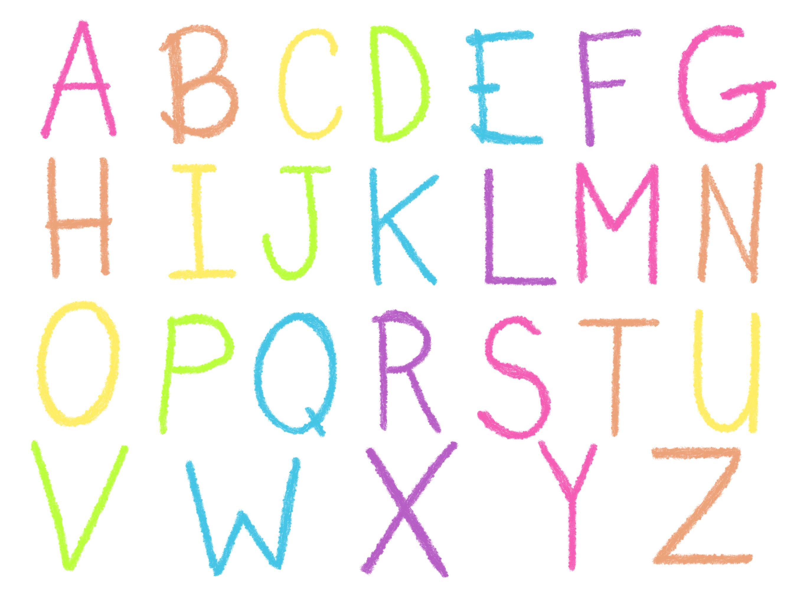 Crayon Clipart | Alphabet Letters and Numbers Crayon PNG Bundle ...