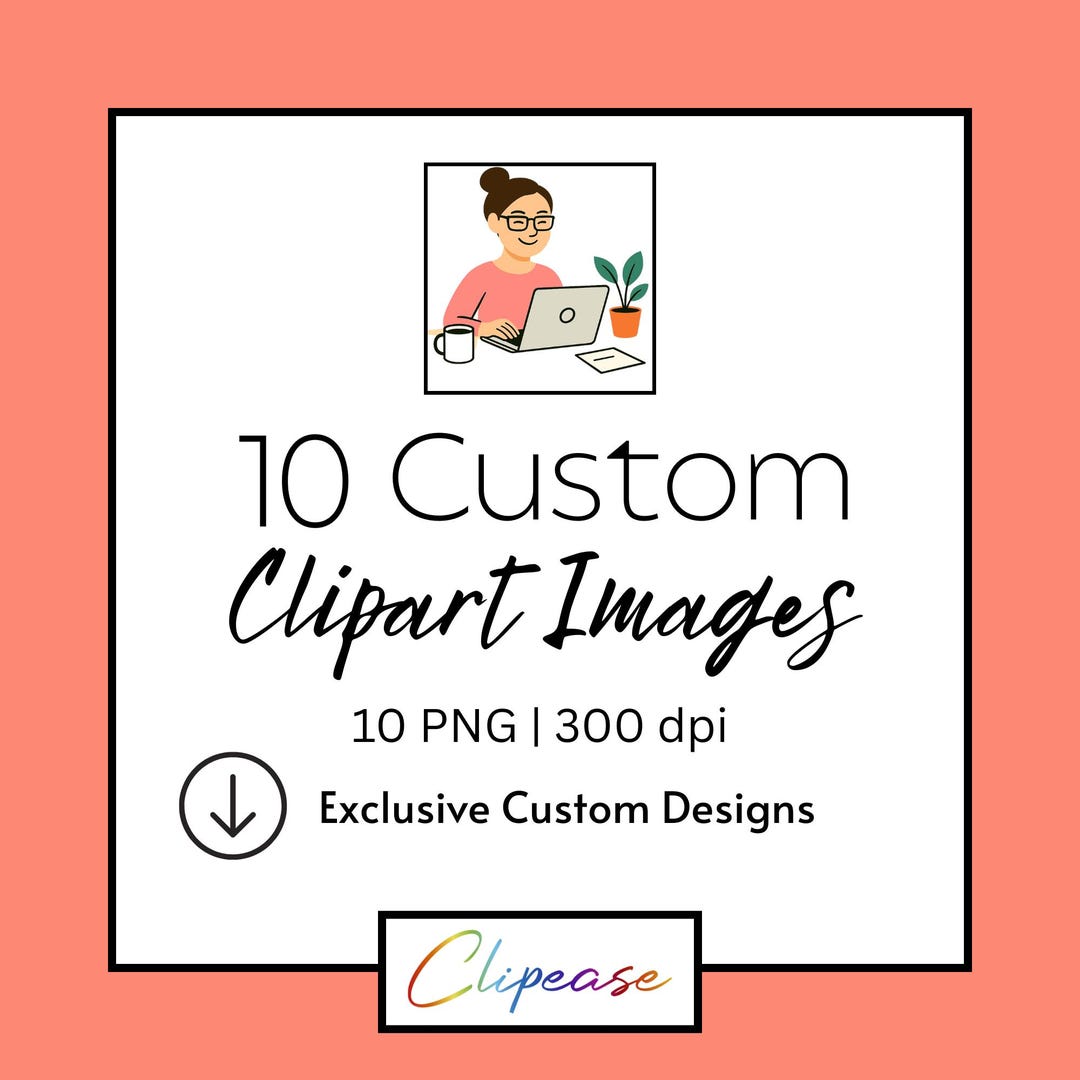 10 Custom PNG Clipart Bundle | Made to Order Clipart for Personal and ...