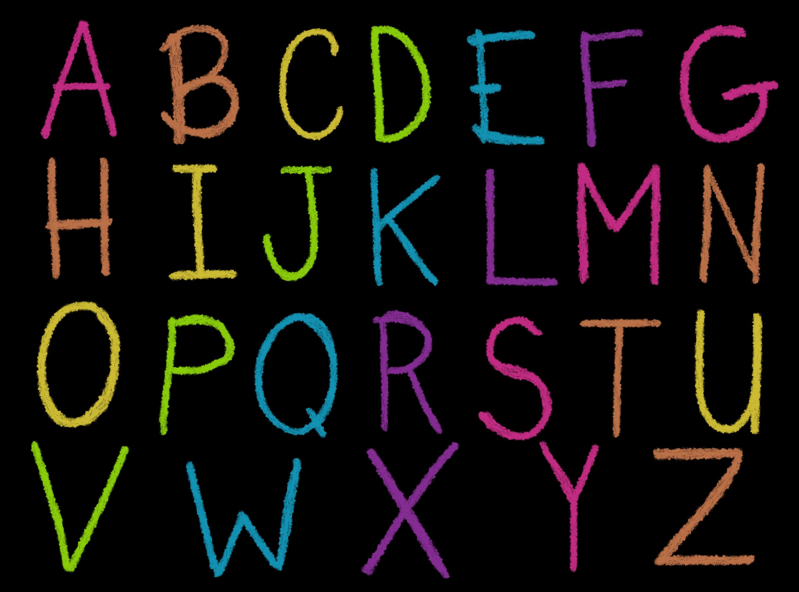 Crayon Clipart | Alphabet Letters and Numbers Crayon PNG Bundle ...